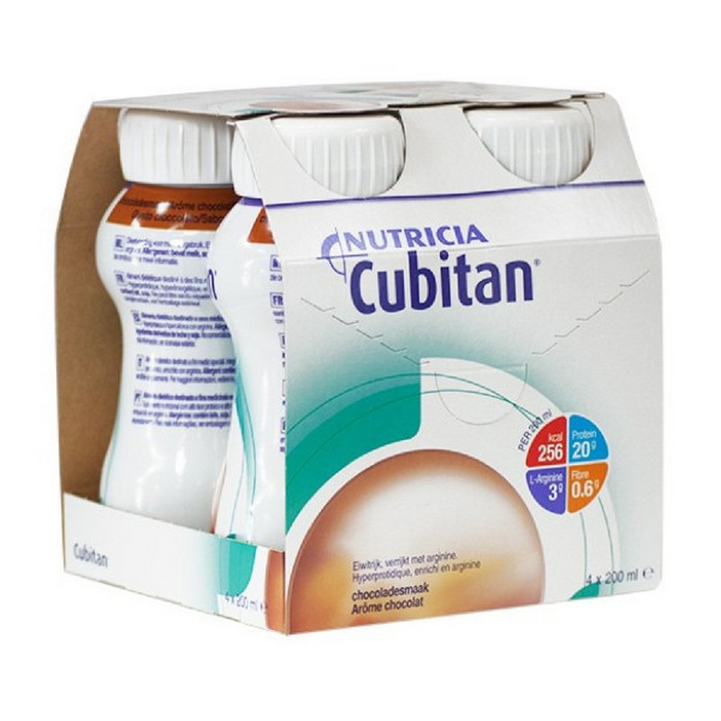 Suplementos: Nutricia Cubitan - Arginina Chocolate 4x200ml